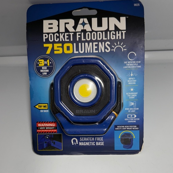 braun | Other | Braun Blue Pocket Floodlight 75 Lumens | Poshmark
